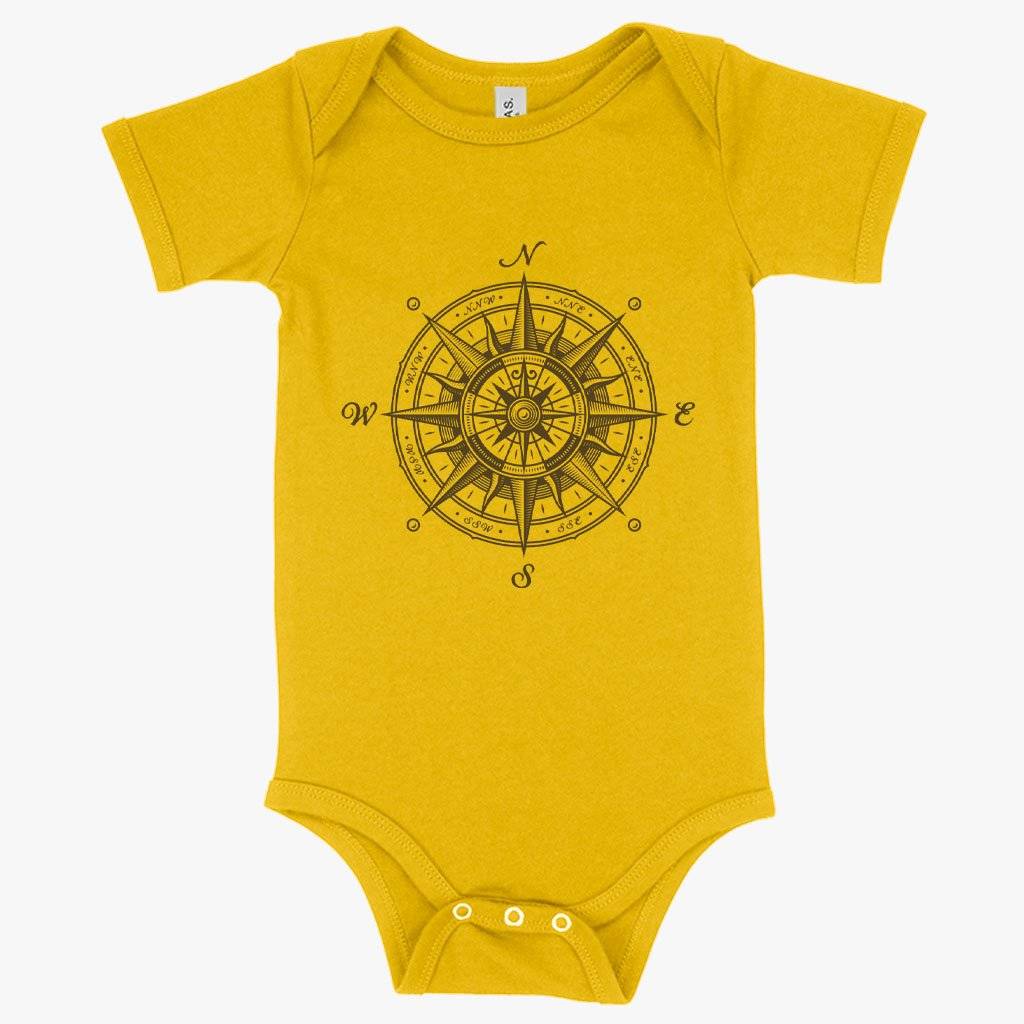 Baby Jersey Compass Graphic Onesie