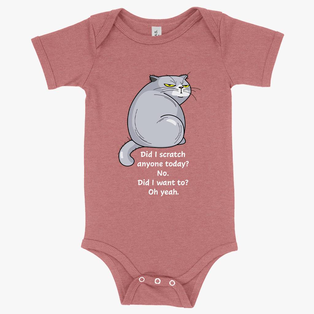 Baby Did I Scratch Anyone Today Funny Cat One-Piece – Cute Funny Onesie