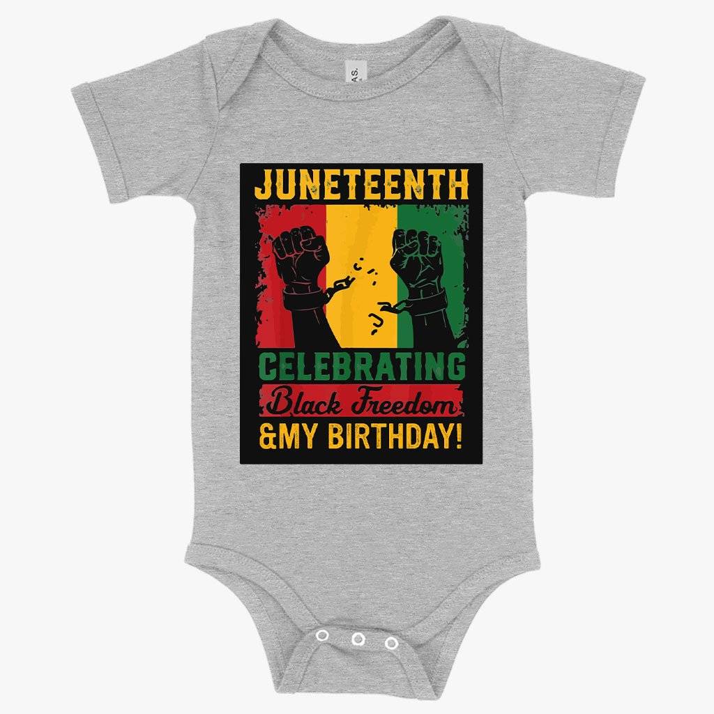 Baby Juneteenth Celebrating Onesie – Juneteenth Birthday Onesie
