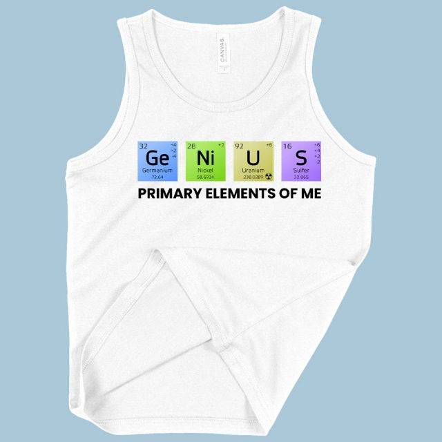 Kids’ Primary Elements of Me Tank – Genius Tank – Chemical Elements Tank