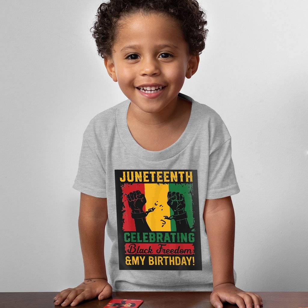 Toddler Juneteenth Celebrating T-Shirt – Juneteenth Birthday T-Shirt
