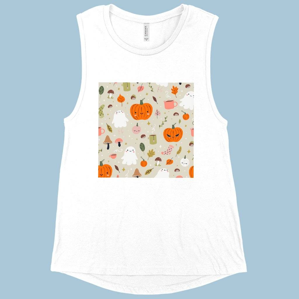Women’s Muscle Cute Fall Tank – Fall Tank Designs