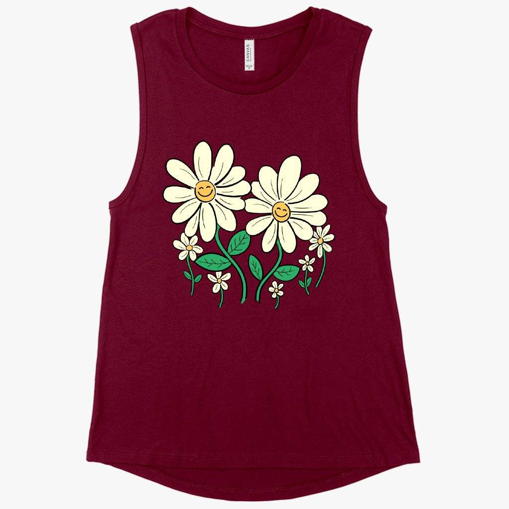 Women’s Muscle Flower Tank – Cute Tank