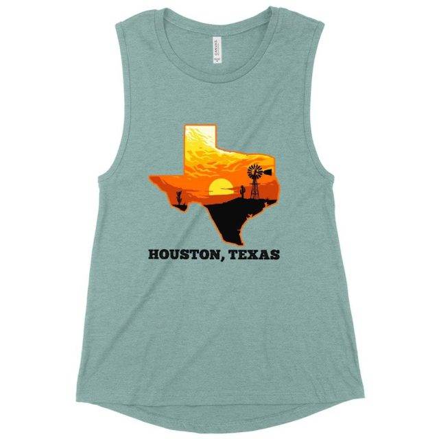 Women’s Muscle Houston Texas Tank – Cool Houston Tanks