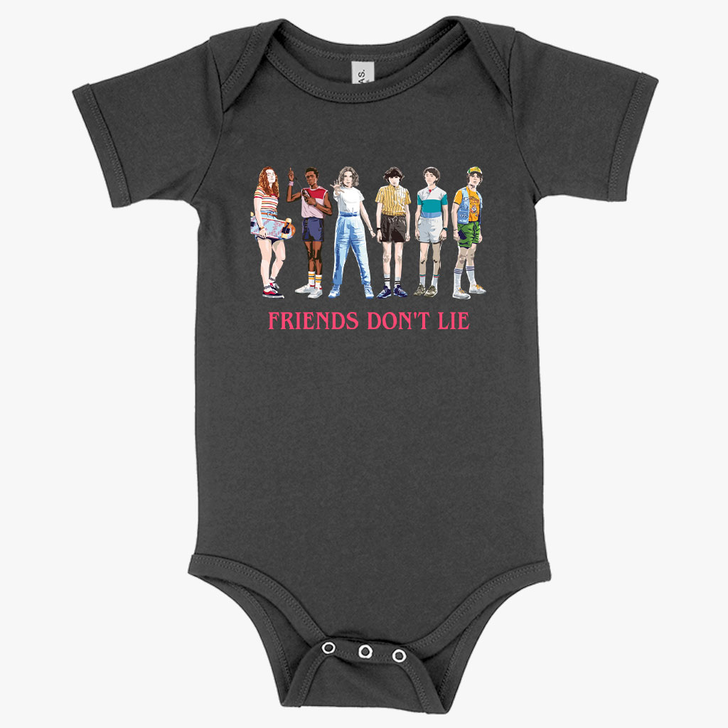 Baby Jersey Friends Don’t Lie Onesie – Stranger Things Onesie